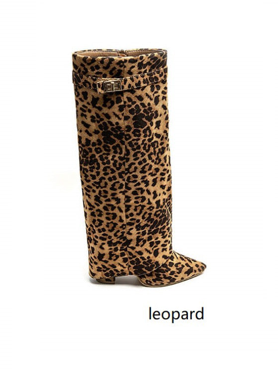 JOLIE™ - Leopard Suede Boots – Marbury London